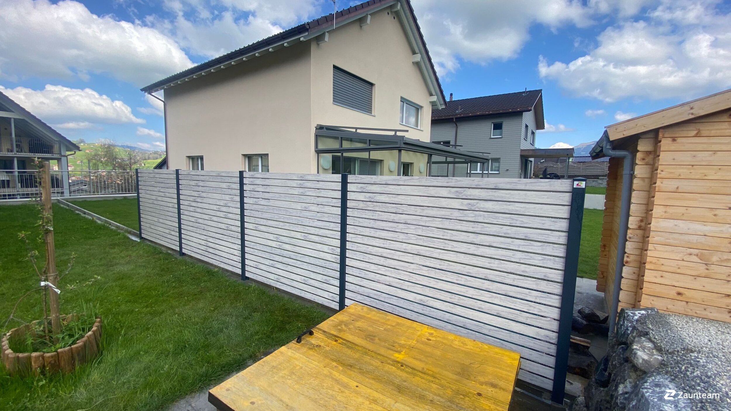 Zaunteam | Alu Varioprofil Rhombus einbetoniert, 9050 Appenzell